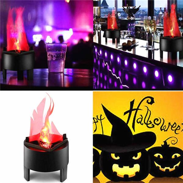 Buy Halloween 3W Prop LED Fake Flame Lamp Torch Night Light Fire Pot ...