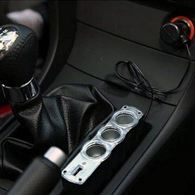 Buy 3 Sockets Multi Car Cigarette Socket Lighter Splitter Charger Power ...