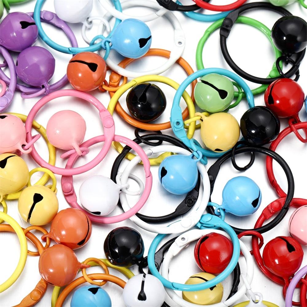 Cheap 5pcs Colorful Christmas Bells With Keyring Jingle Bells With Ring ...