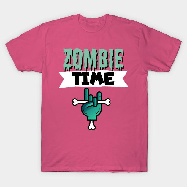 Buy Men Premium Cotton Harajuku T Shirt Zombie Time Print Men's Tee ...