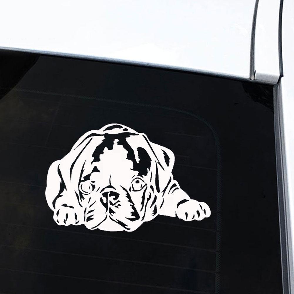 Buy Car-Styling Body Pug Cute Dog Vehicle Window Decals Reflective ...