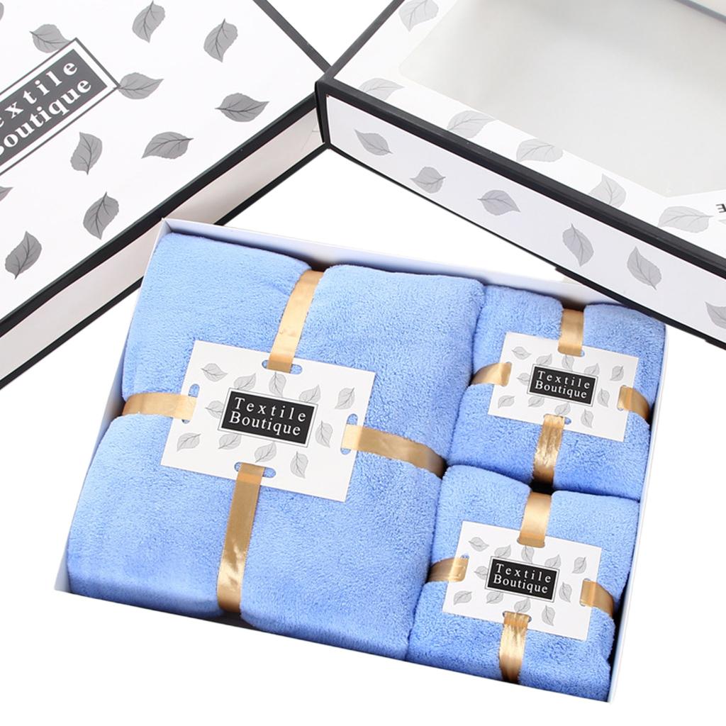 Buy Coral Fleece Towel Bath Towel 3pcs Gift Box ?for Wedding Company ...