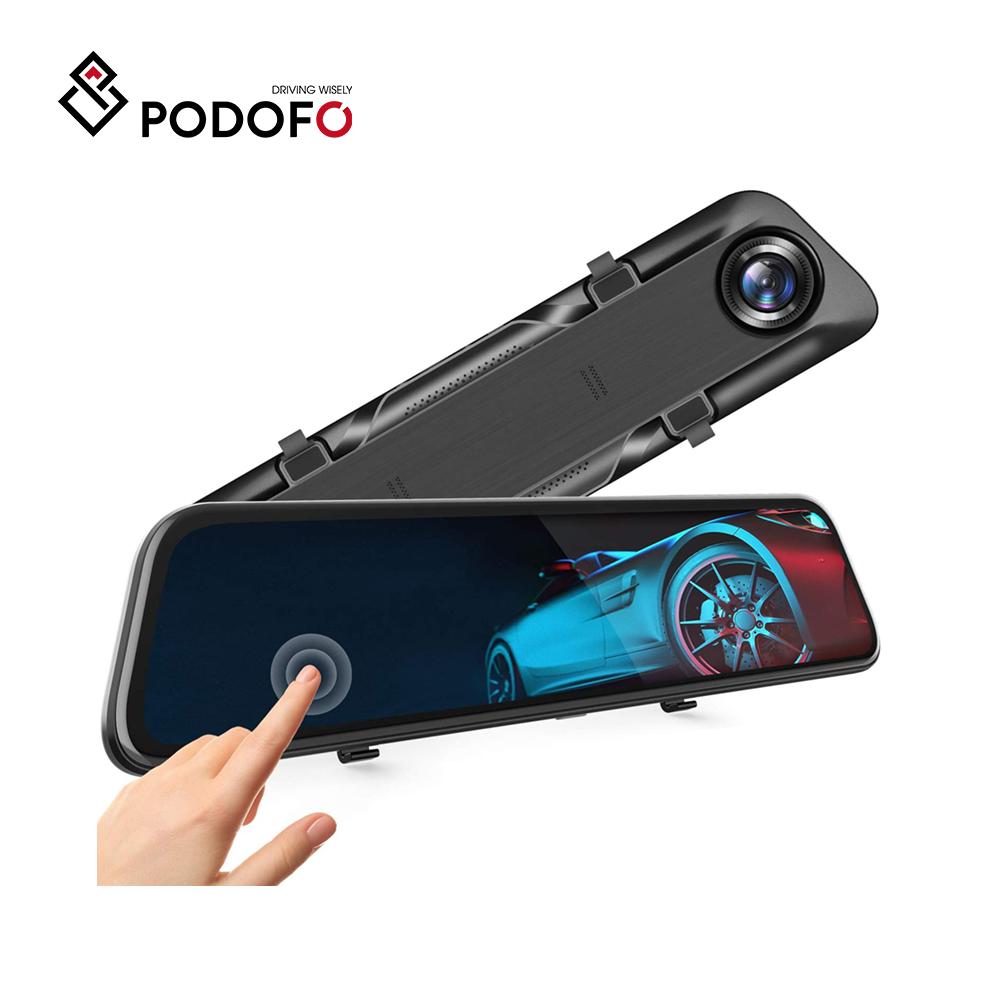 Buy Podofo 2.5K Camera Dash Cam Car Camera Video Recorder DVR 12 Inch ...