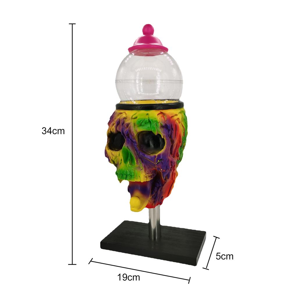 Buy Halloween Skull Candy Machine Bubble Gum Machine Candy Cans Candy ...