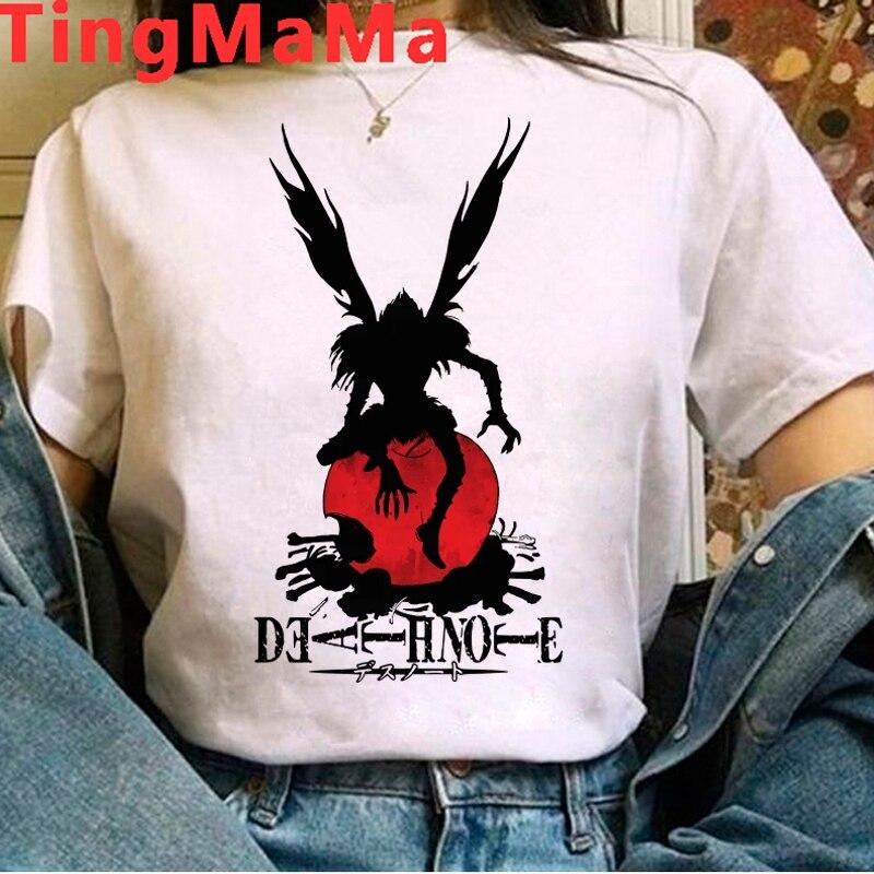 Buy Death Note Light Yagami T Shirt Kawaii Summer Tops 90s Manga ...