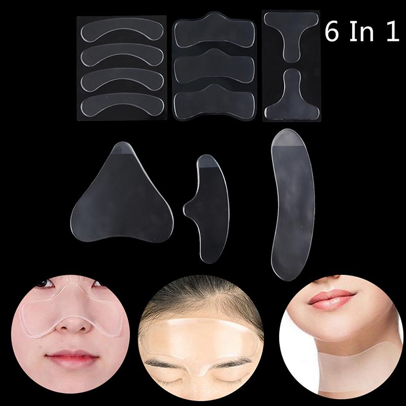 12Pcs Reusable Silicone Anti-Wrinkle Facial Cushion Chest, Neck And ...