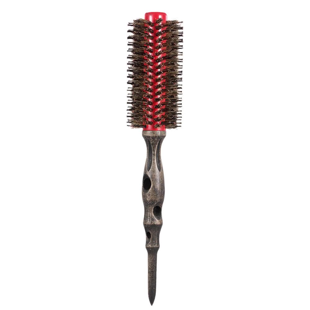 Buy Non-slip Wood Handle Aluminum Round Comb for Hair Styling at ...