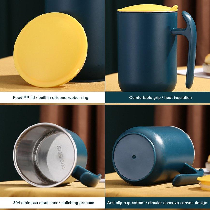 Buy Solu Stainless Steel Mug Large Capacity Leak-proof Mug Creative ...