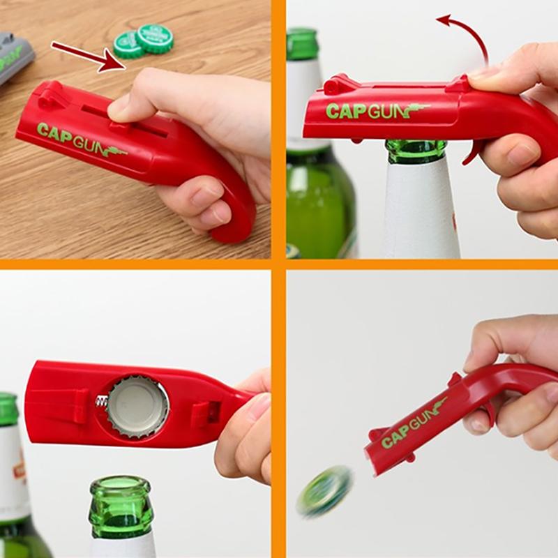 Buy Cap Gun Bar Tool Creative Flying Launcher Bottle Beer Opener Drink ...