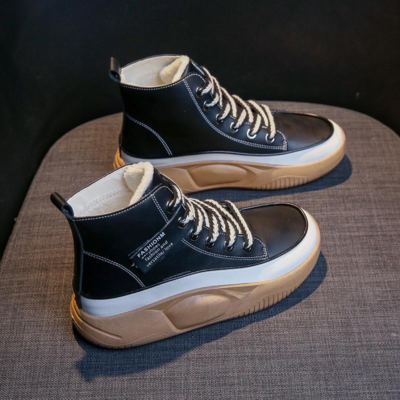 Satın alın High Top Shoes For Women In Winter Plush Big Head Rocking ...