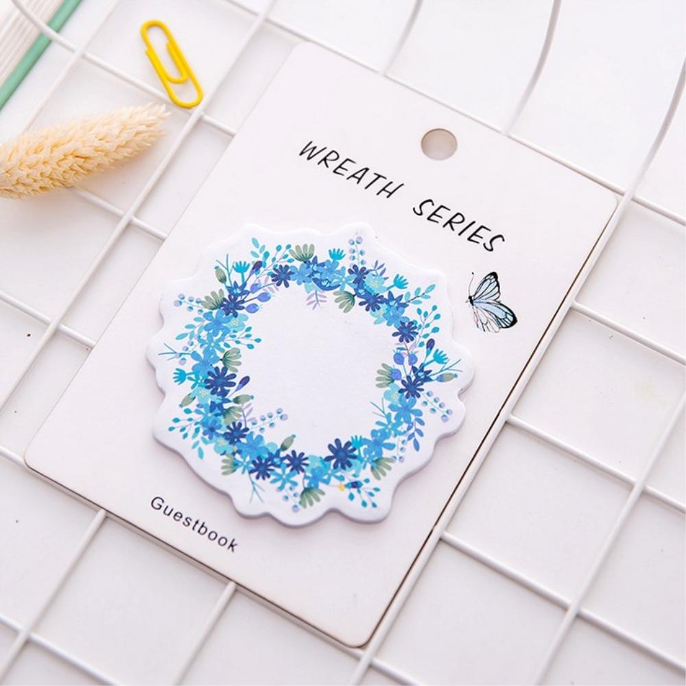 Buy Flora Flower Wreath Love Cute Memo Stickers Notes Kawaii Sticky ...