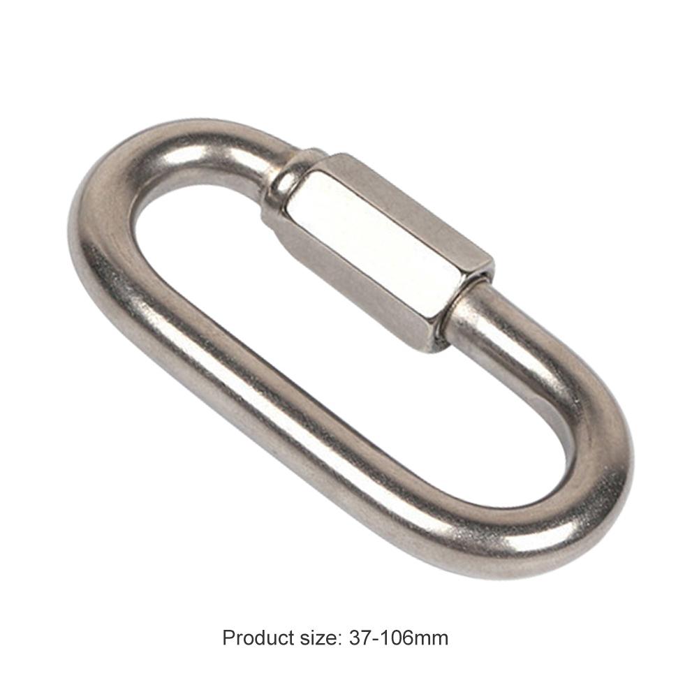 Cheap Stainless Steel Screw Lock Quick Links Chain Climbing Carabiner ...