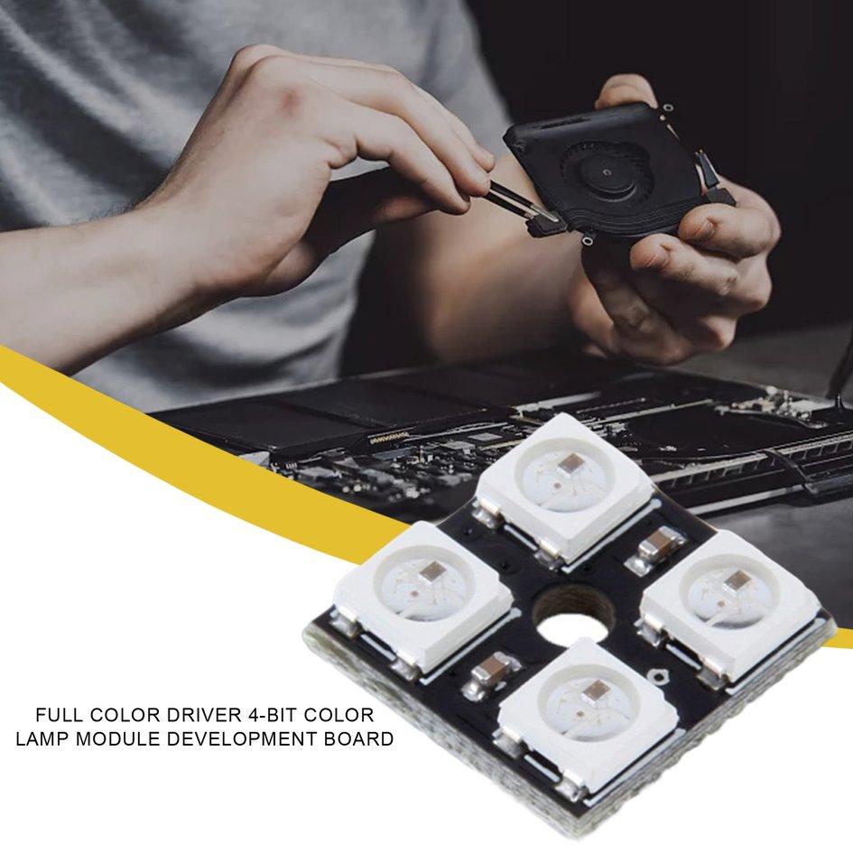 Buy 4-bit WS2812B Round Light Board RGB LED Full Color Driver Color ...