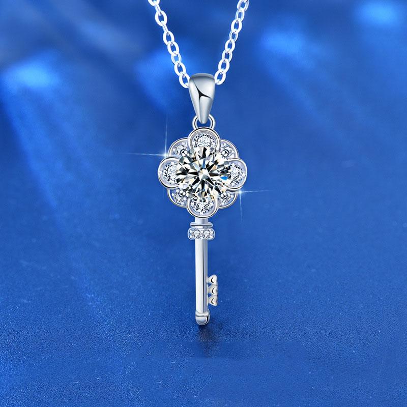 Buy Original Design Jewelry 925 Sterling Silver Key Necklace Female ...
