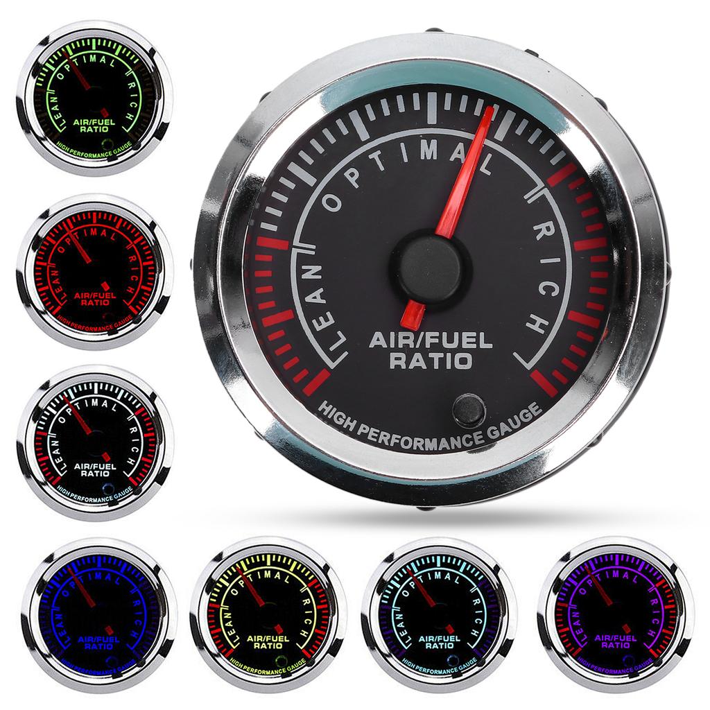Buy 2in 12V Air Fuel Ratio Gauge 7 Colors LED High Accuracy ...