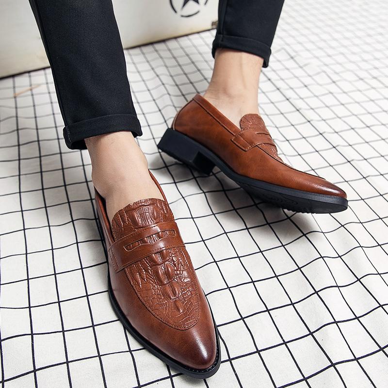 Kaufe Männer Spitz Zehe Schwarz Business Formal Wear Leder Schuhe ...