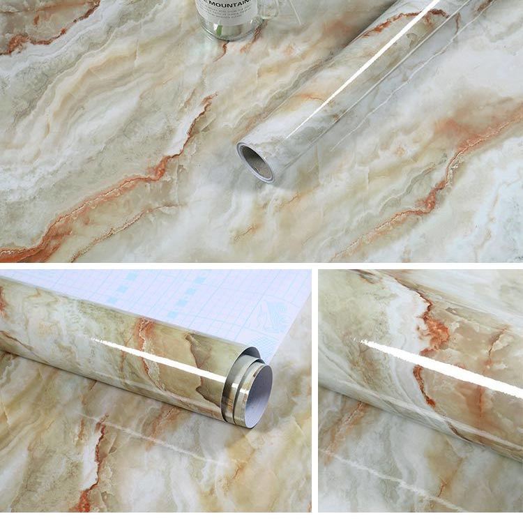 Cheap 5M Waterproof Marble Wallpaper Contact Paper PVC Wall Stickers ...