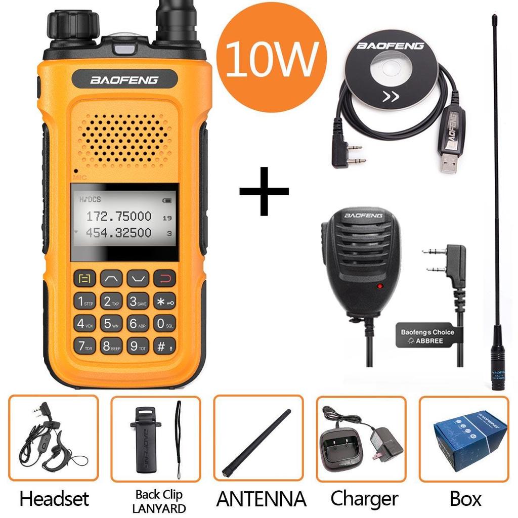 Buy Baofeng UV-10R Walkie Talkie 10W High Power Ham Radios Dual Band UHF VHF Radios Transmitter ...
