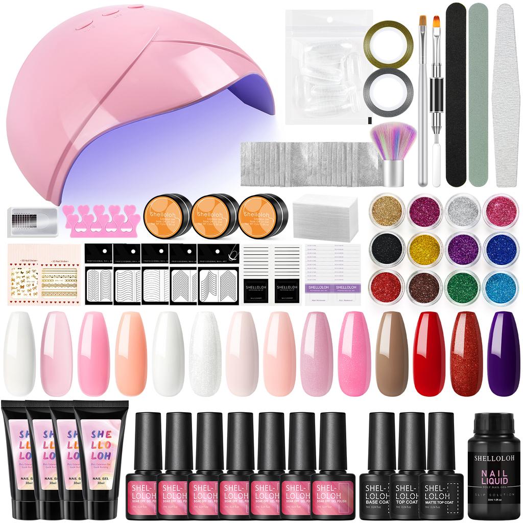 Satın alın Shelloloh 4Pcs 30Ml Nail Design Extension Gel UV Gel Kit 7Ml ...