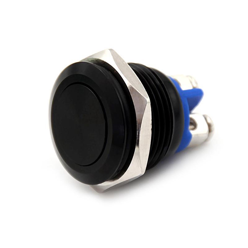 1Pc 16Mm 3A Waterproof Momentary Metal Push Button Switch Flat Top ...