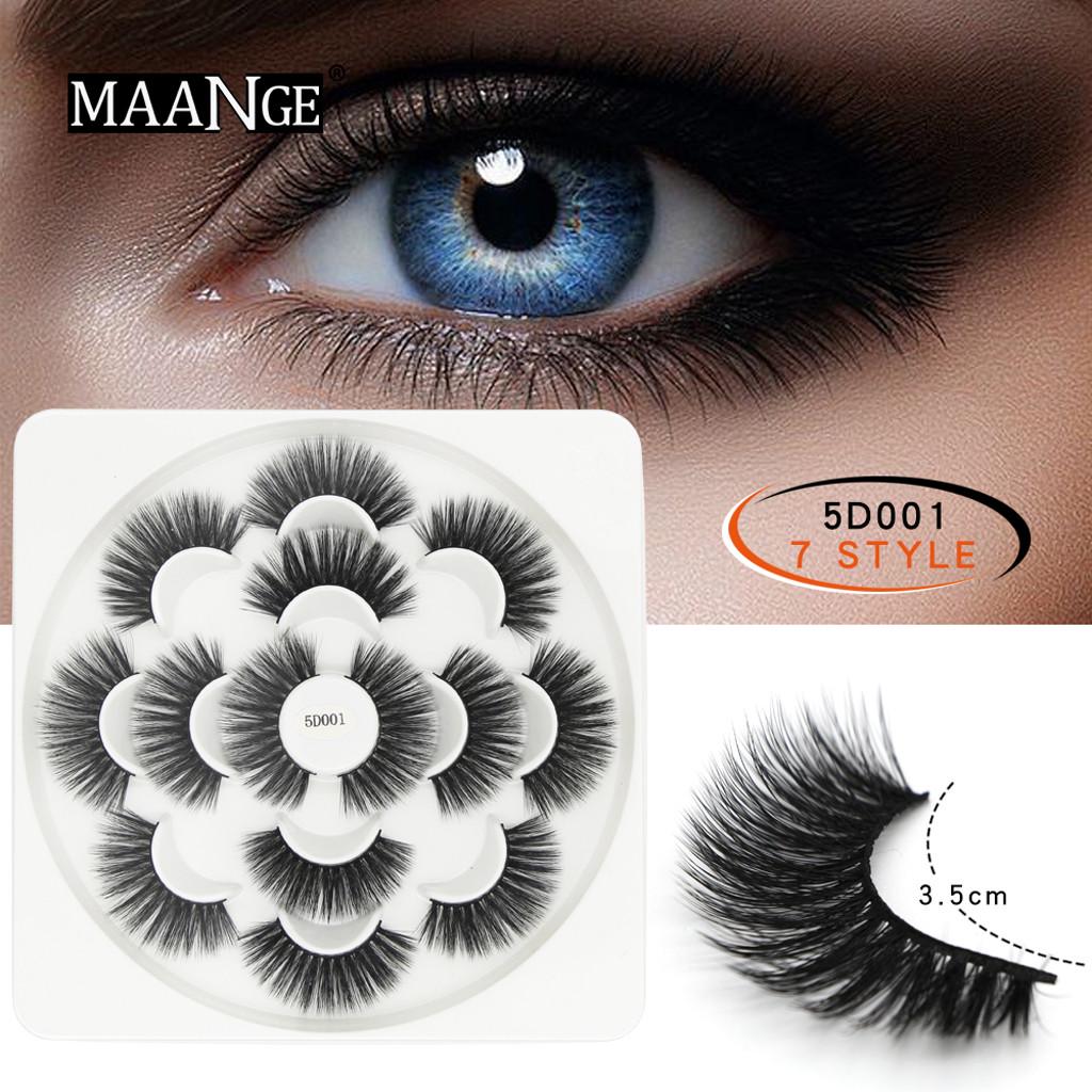 Buy Party 5D False Eyelashes Voluminous 7 Pair Makeup Lashes at ...