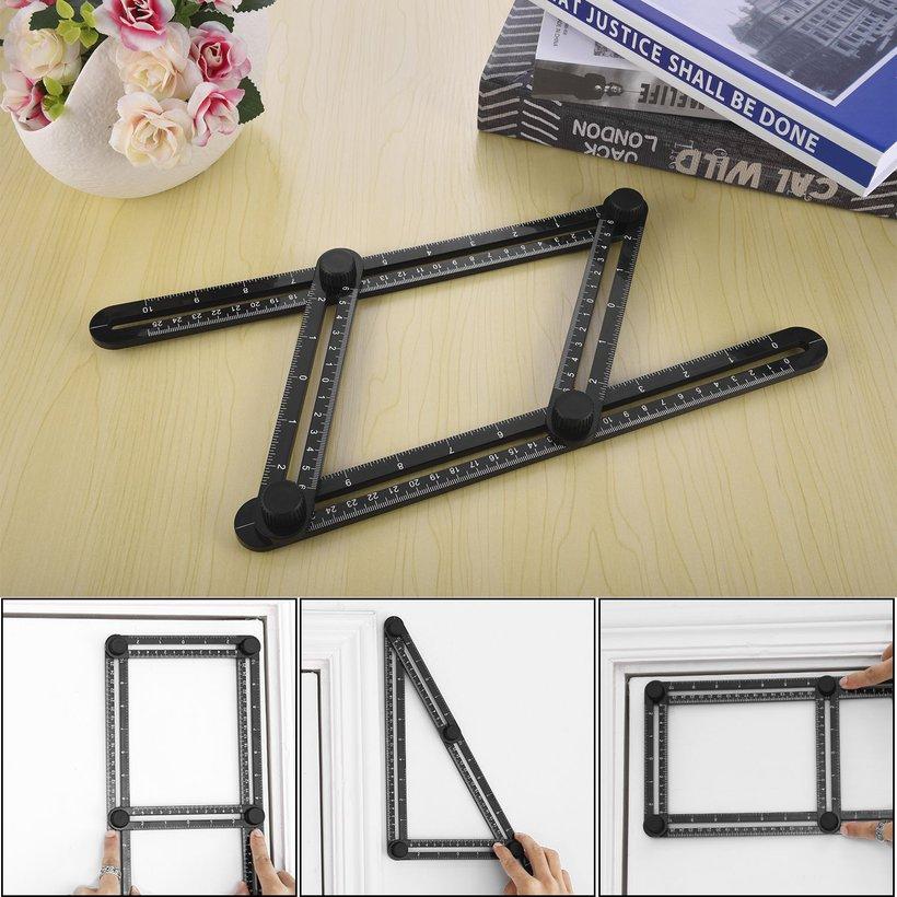 Insane Multi-Angle Ruler Template Tool Measuring Tool Four-Sided Ruler ...