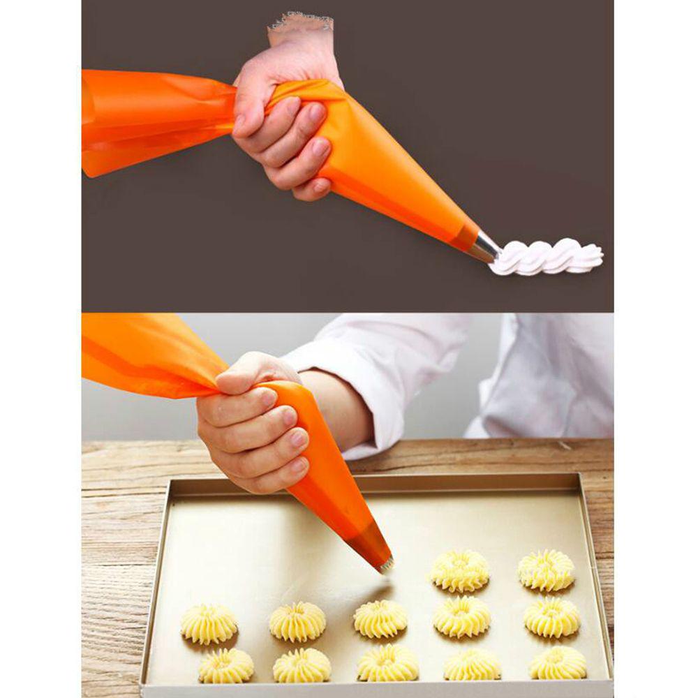 Reusable Orange Cream Pastry Bags DIY Cake Fondant Decorating Bags ...