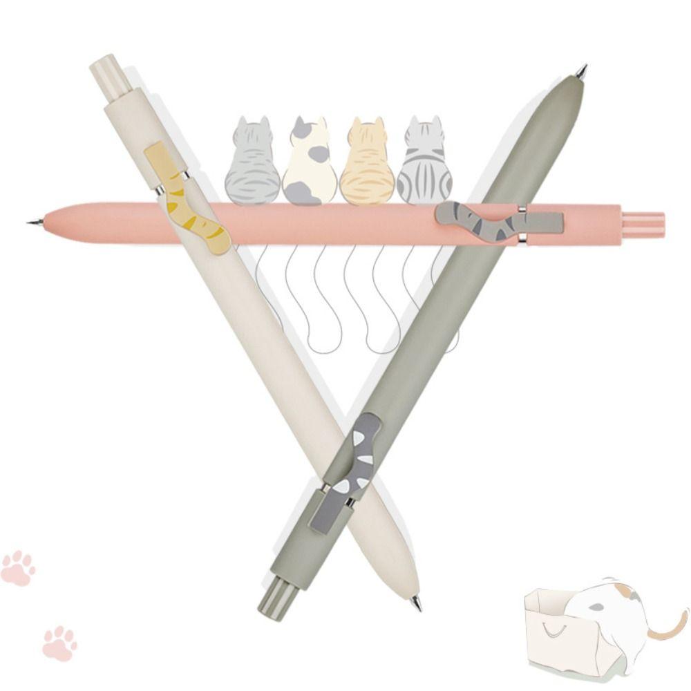 Satın alın Black Ink With Clip Writing Tool Cat Tail Signature Pen ...