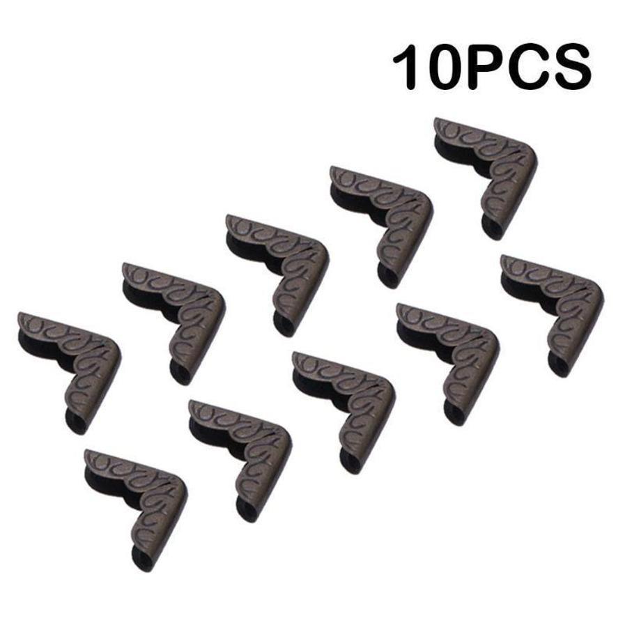10 Pcs Jewelry Iron Case Desk Corner Decorative Scrapbook Box Guard ...