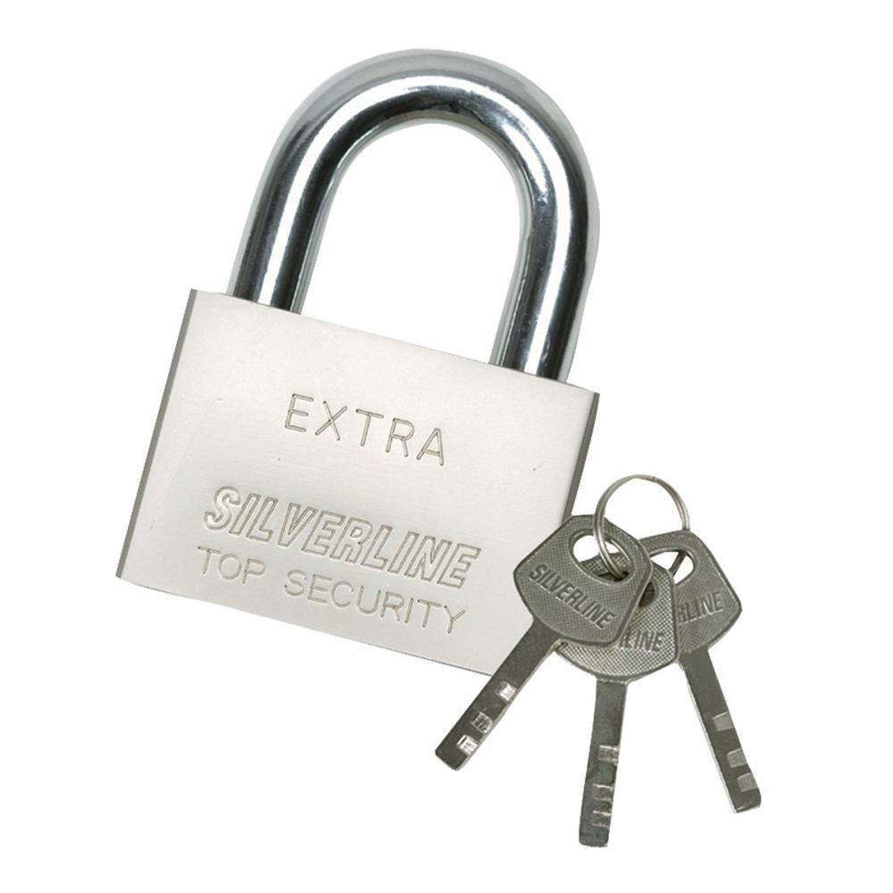 Buy Steel padlock 40 mm silverline 447136 at affordable prices — free ...