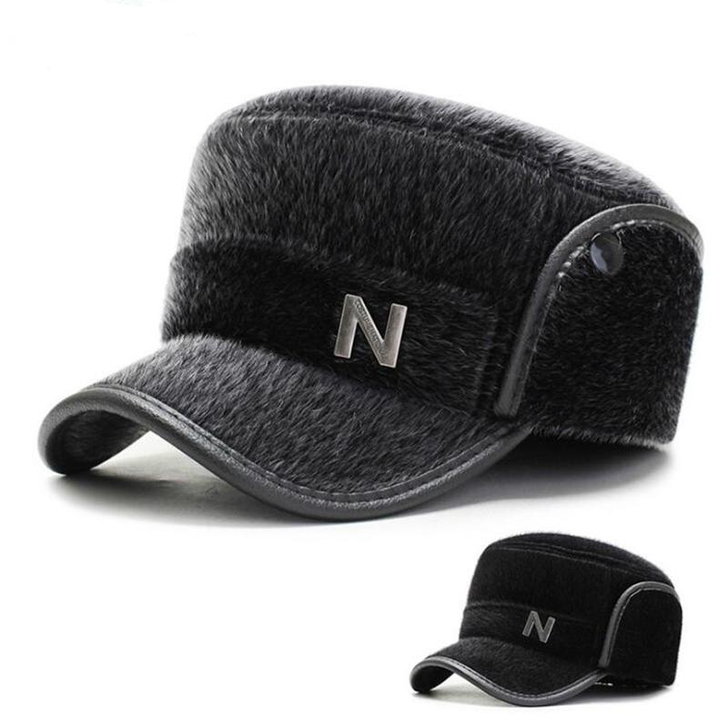Buy AA Baseball Cap Men Winter Flat Hat Black Blank Luxury Brand Cap ...