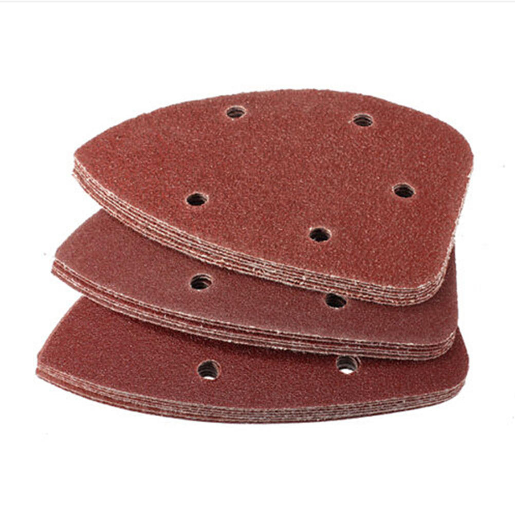 Buy 10 X Velcro Delta Sand Paper Pads 90mm Triangle Hook & Loop 80 Grit ...