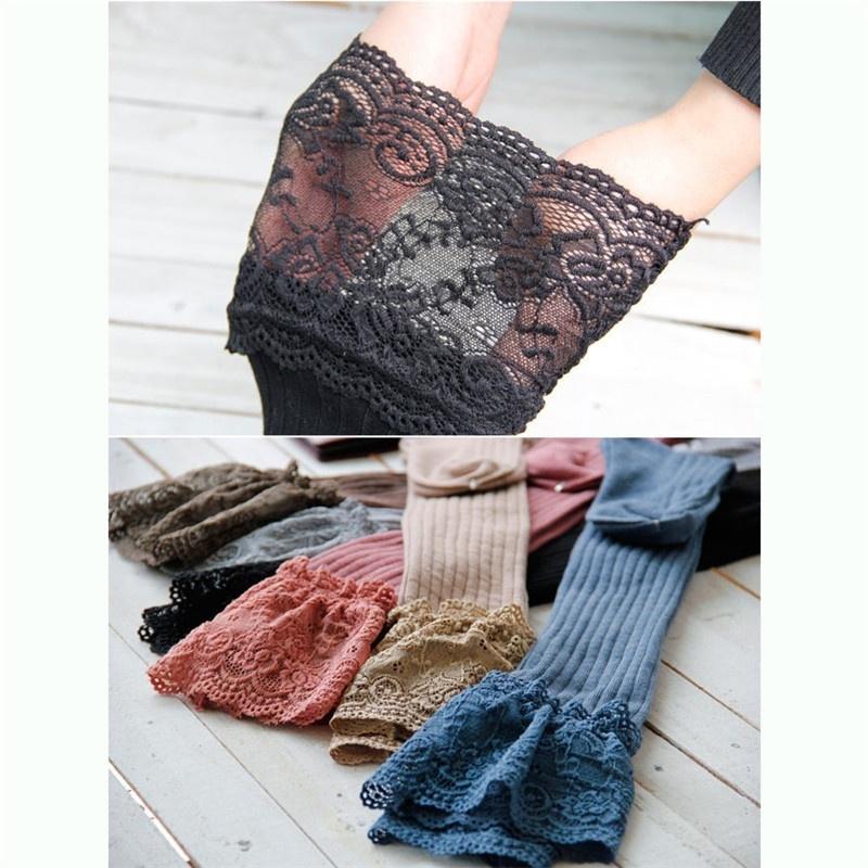 Buy Women Knitting Lace Cotton Over Knee Thigh Stockings High Socks Pantyhose Tights at ...