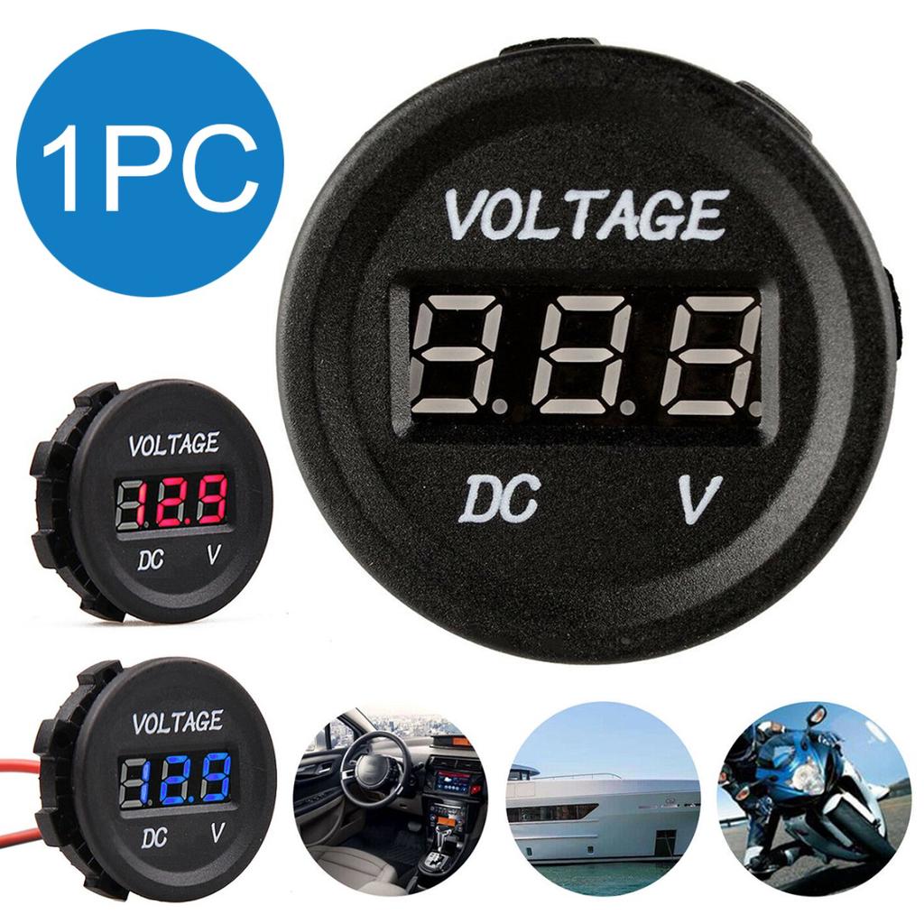 Buy PDTO 12V LED Digital Display Voltmeter Mini DC Voltage Gauge Meter ...