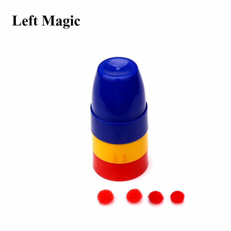 Buy 1 Set Magic Three Cups And Balls Magic Tricks Many Size Close Up ...