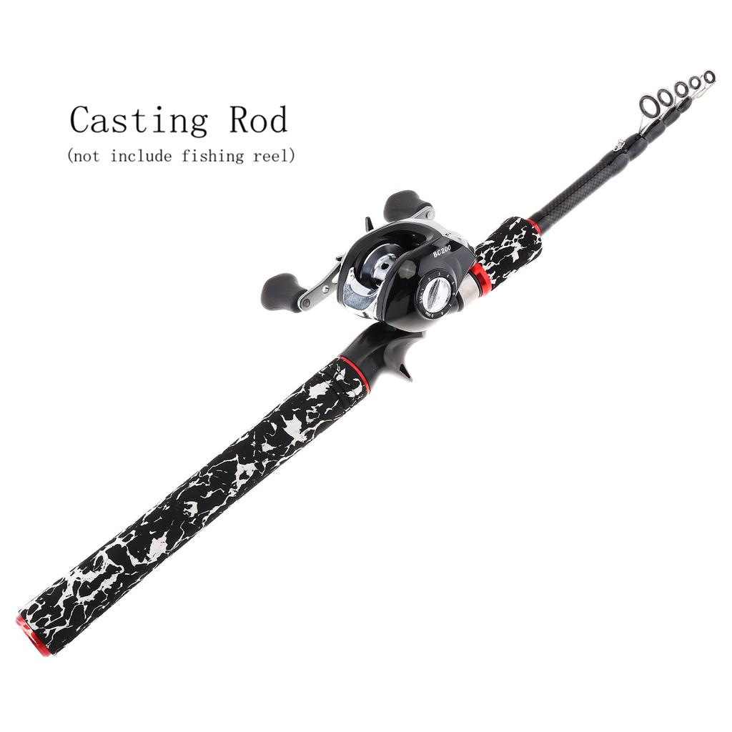 Buy 2.4m Camouflage 6 Section Carbon Fiber Lure Fishing Rod Ultra Light ...
