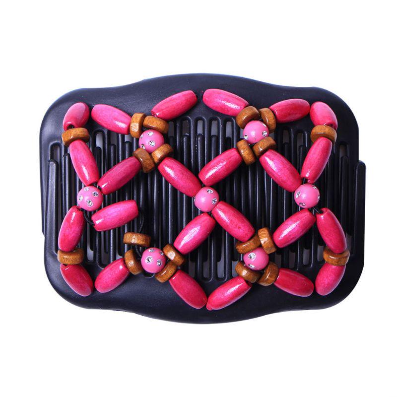 Buy Magic Comb Beaded Floral Easy Updo Bun Hair Maker Double Elastic ...