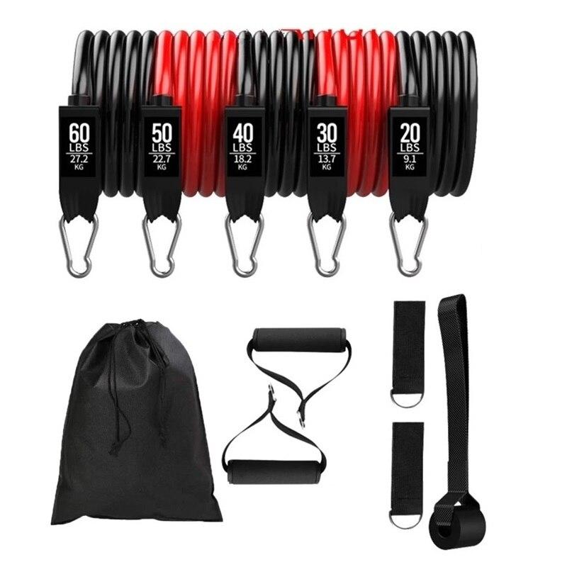 150/200/250LB TPE Resistance Band Fitness Yoga Bodybuilding Arm ...