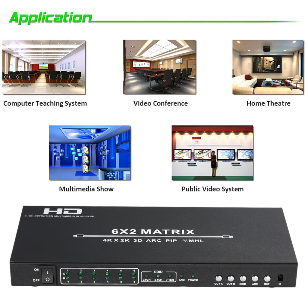 Satın alın Hdm-962u Hd Matrix 6 * 2 Switch Adapter 6 Inputs 2 Outputs ...