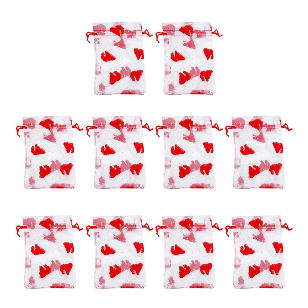 Buy 10pcs Candy Pouch Drawstring Bag Wrapping Bag Present Bag Gift Bag ...