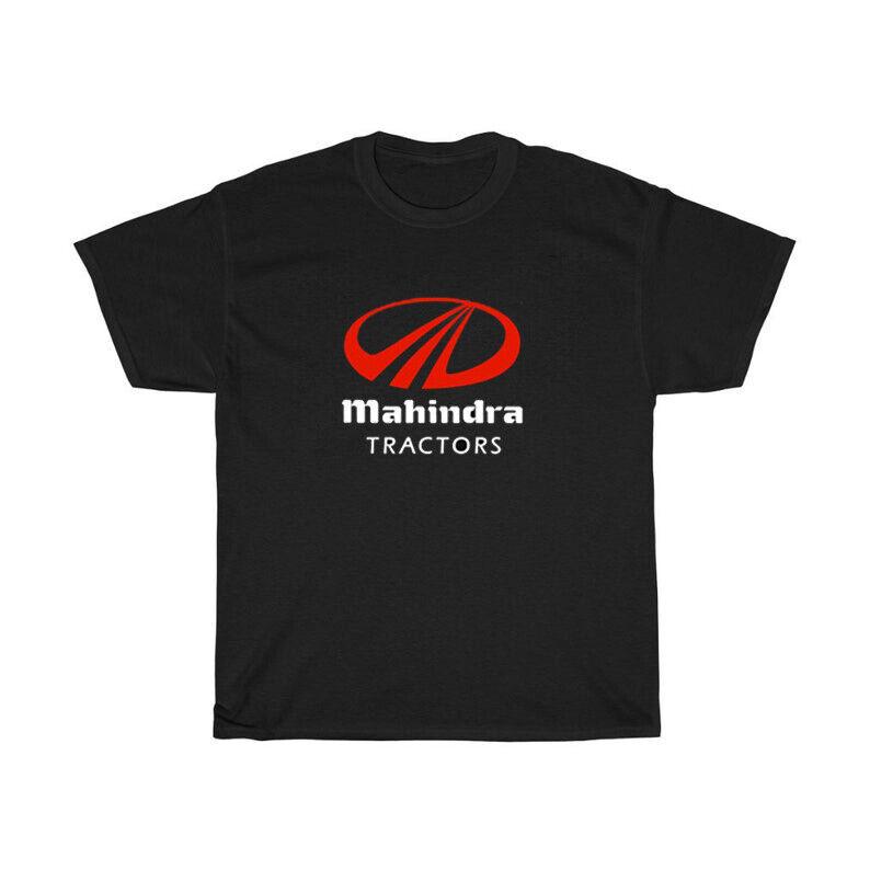 Satın alın Mahindra Tractors Company Logo Unisex Black T-Shirt | Joom