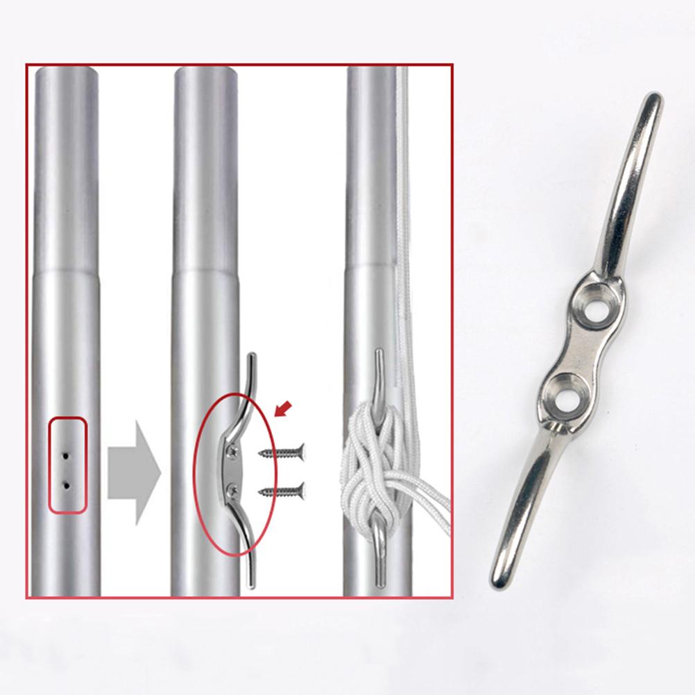 Buy 2pcs Flagpole Cleat Hook Durable Practical Useful Flag Pole Hook ...
