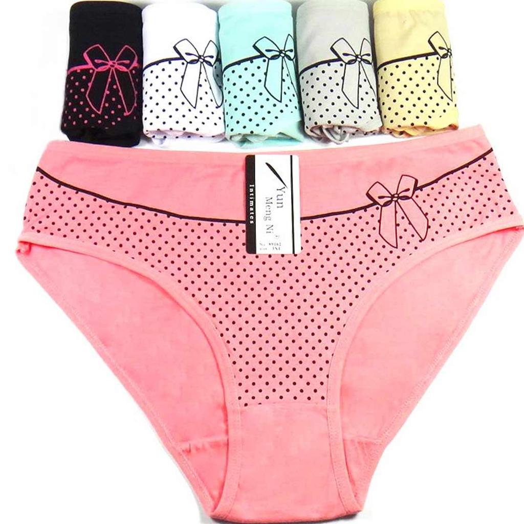 Buy 6 Pcs Sexy Women's Panties Plus Size Female Underwear Cotton Low ...