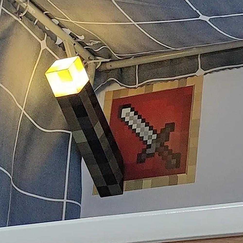 Buy Pixel Game My World Minecraft Charging Luminous Torch Lamp Can Be ...