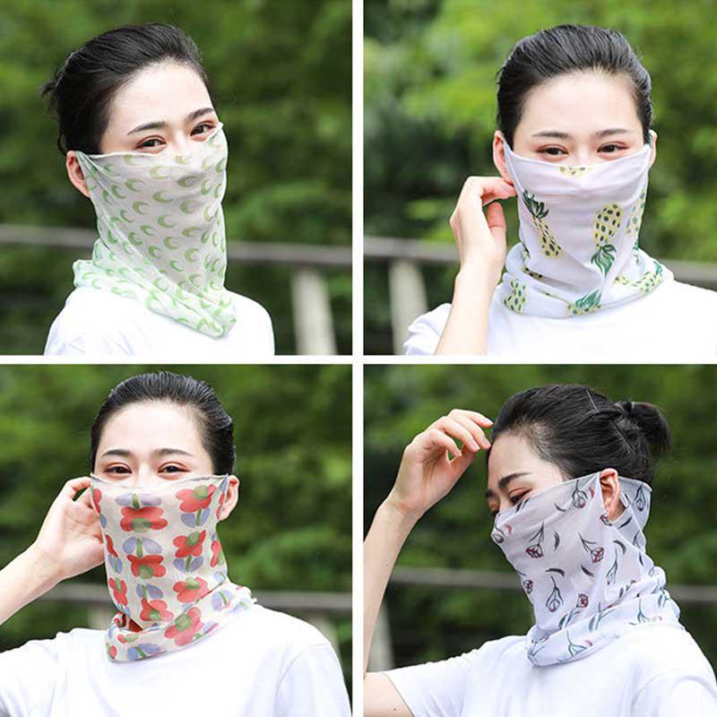 Buy 1PC Summer Useful Sunscreen Scarf Neck Mask Breathable Printing ...
