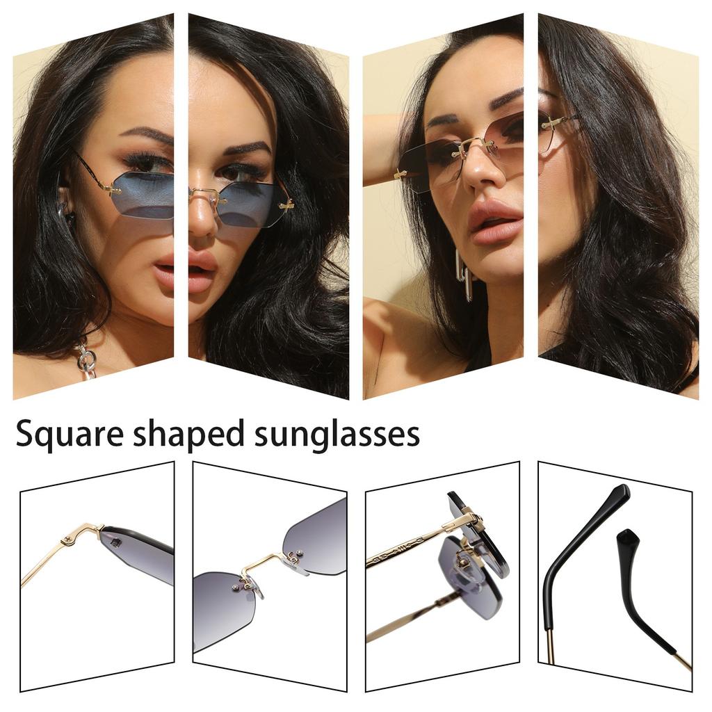 Buy European And American Small Frame Polygonal Sunglasses Without ...