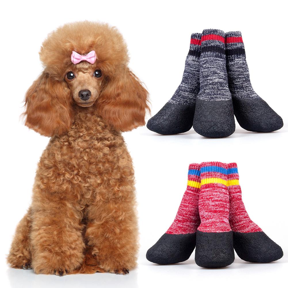 Buy Lanboer, Thick Warm, Waterproof Pet Dog Socks, Non-slippery, Non ...