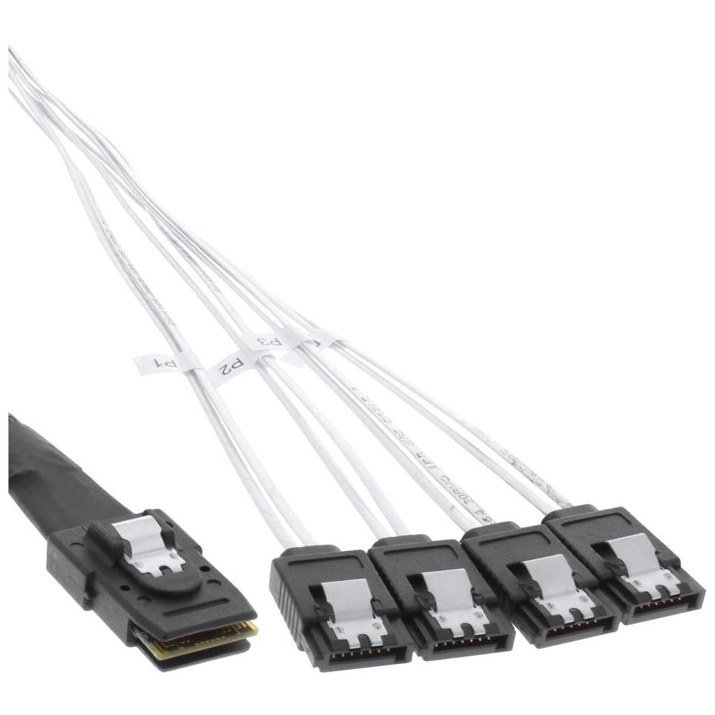 Buy SAS Patch Cable, Mini SAS SFF8087 To 4x SATA, 1:1, 50cm at affordable prices — free shipping ...