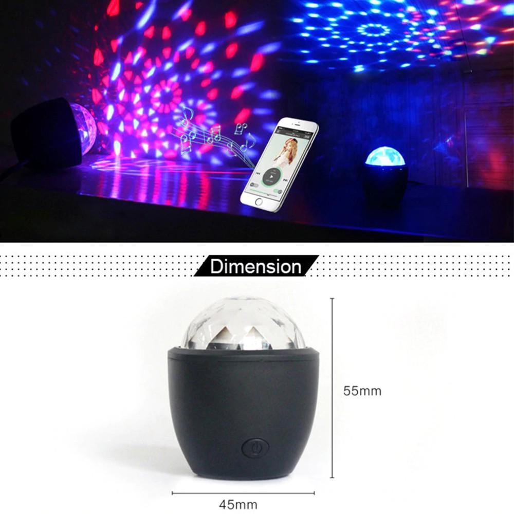 Buy Mini stage light 3W USB powered Sound actived Multicolor Disco ball ...