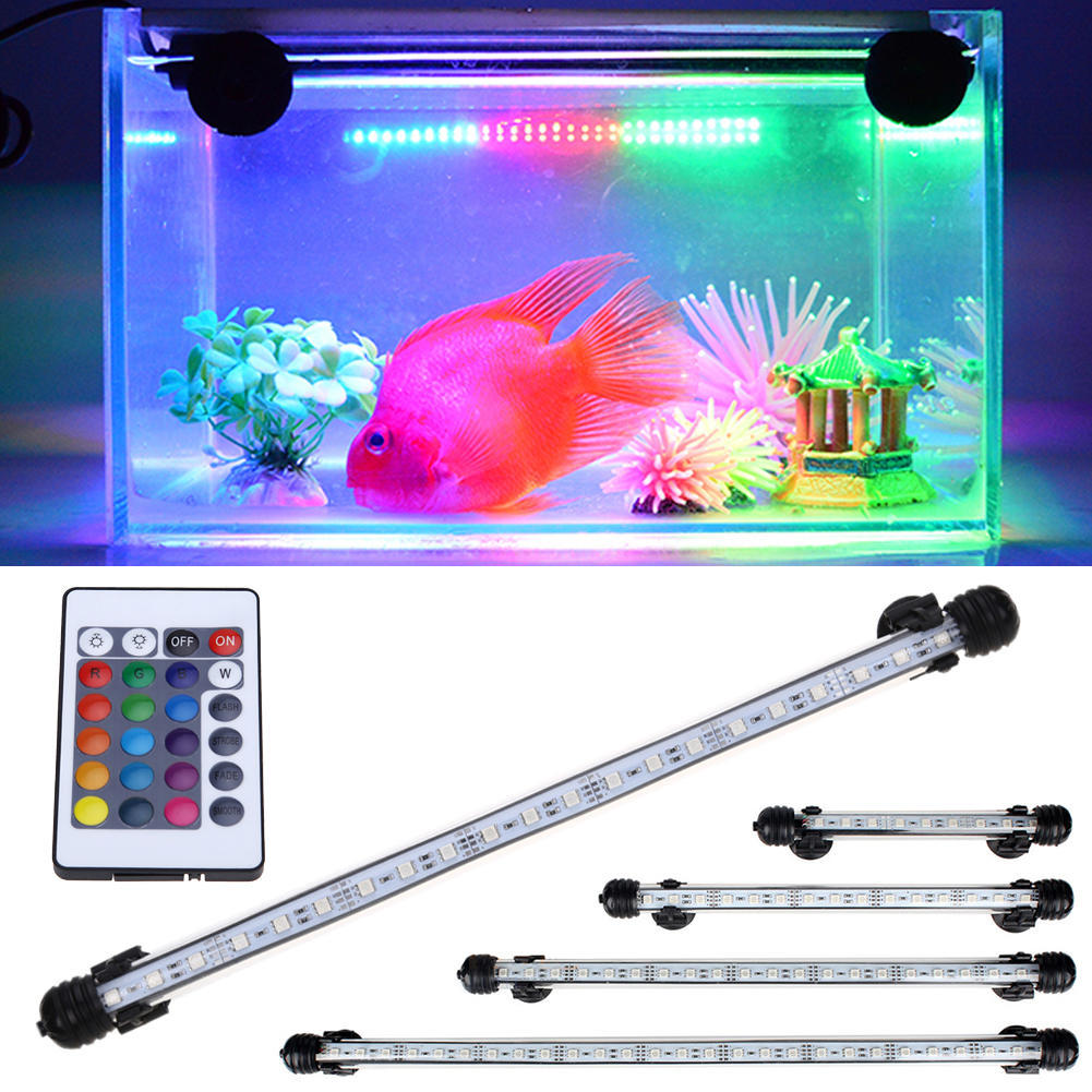 Buy IR Remote Control RGB LED Aquarium Fish Tank Waterproof Bar Light ...